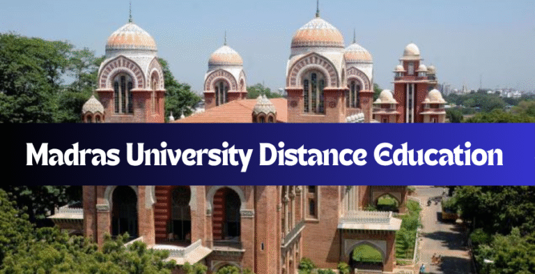 Madras University Distance Education Admissions Fee 2025